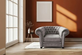 XXXLutz KŘESLO CHESTERFIELD, textil, kompozitní dřevo, šedá MID.YOU - Online Only křesla & taburety - 000694009826