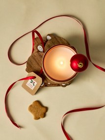 Sinsay - Vánoční vonná svíčka s návlekem se zázvorkovými panáčky Gingerbread Cookies - béžová