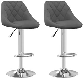 Barové židle 2 ks tmavě šedé samet - Default Title