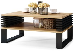 GOKEE dub artisan / černá matná - moderní konferenční stolek s poličkou