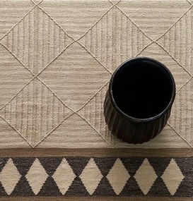 Diamond Carpets India, Ručně vázaný kusový koberec Villa Di Roma DE 2252 Multi Colour, 80x150, hnědá, chodba / předsíň