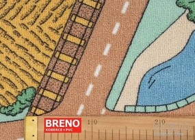 Breno Kusový koberec RAILROADS 32 - silnice, 95x200 cm, Vícebarevné