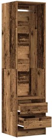 Šatní skříň old wood 50 x 50 x 200 cm kompozitní dřevo 3318628