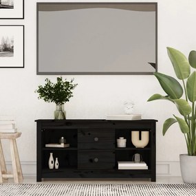 814573 vidaXL TV skříňka černá 103 x 36,5 x 52 cm masivní borové dřevo
