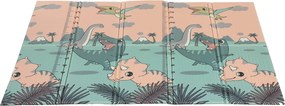 AIYAPLAY Dětská hrací podložka 196 x 176 x 1,5 cm skládací, oboustranná podložka na lezení, vícebarevná