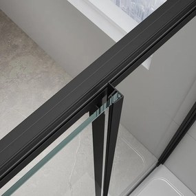 Polysan EASY BLACK obdélníkový sprchový kout 90 x 80 x 190 cm čiré sklo EL5315B