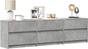 TV skříňka s LED betonově šedá 180x34x50 cm kompozitní dřevo 3307929