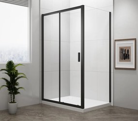 Polysan EASY BLACK boční stěna 70 x 190 cm černá čiré sklo EL3115B