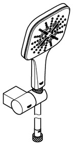 GROHE 26588000 - Set ruční sprchy RAINSHOWER SMARTACTIVE 130 CUBE lesklý chrom