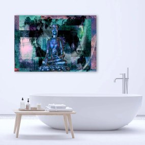 Obraz na plátně Abstraktní Buddha Tyrkysová - 120x80 cm