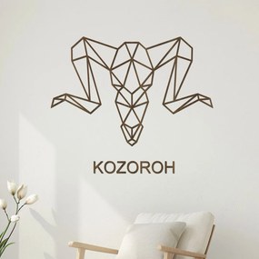 dřevo života Dřevěná samolepka na zeď znamení KOZOROH Zvolte rozměr (cm): 20x17, Zvolte barvu dekoru: Ořech