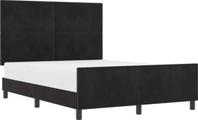 Postel s boxspringem s čelo Černá 140 x 190 cm samet 3344941