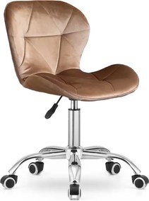 Set do pracovny ZARIMO stůl 80x40 cm dub sonoma + křeslo AVOLA VELVET světle hnědé