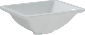 vidaXL Umyvadlo do koupelny bílé 36,5x32x15,5 cm obdélníkové keramika [153723]