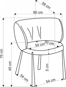 Jídelní židle Claire, béžová