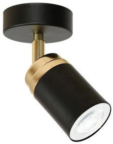 Luminex Bodové svítidlo RENO 1xGU10/8W/230V černá/zlatá LU5163