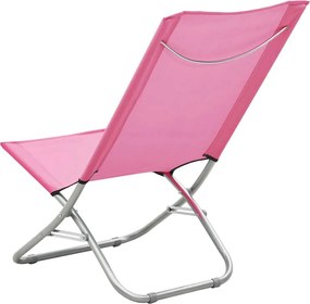 vidaXL Skládací plážové židle 2 ks textil [310381] Barva: Červená
