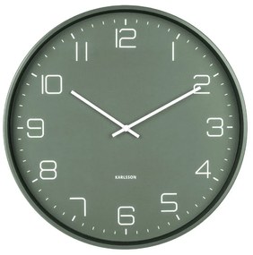 Zelené nástěnné hodiny Karlsson Lofty, ø 40 cm