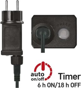 Vánoční osvětlení EMOS D5AC03 ZY0903T 200LED řetěz 20m kuličky studená bílá s časovačem