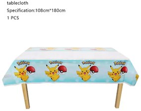 Narozeninová party dekorace s motivem Pokémon Varianta: 1x ubrus 108x180 cm