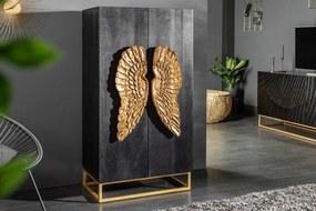 Designová masivní dřevěná skříň černá &ndash; Maximo