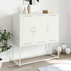 Skříň highboard bílá 100,5 x 39 x 107 cm ocel