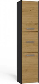 Koupelnový sloupek S43 antracit/dub artisan