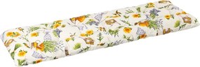Bellatex Sedák na lavici prošívaný Levandule Fialová,Žlutá rozměr 40x120 cm