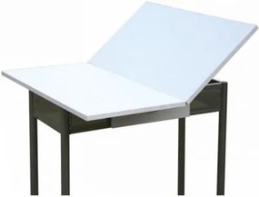 Barový set - stůl + 2 židle, stříbrná / bílá, HOMER