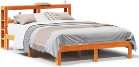 Postel bez matrace voskově hnědá 135 x 190 cm masivní borovice 3306060