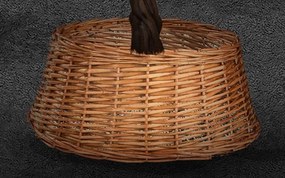 Proutěný košík, prům. 62 cm, výška 29 cm