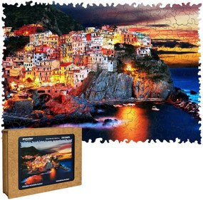 _Ostatní 1_ PUZZLER DŘEVO Manarola v Itálii 30x21cm dekorativní skládačka 250 dílků 5714326