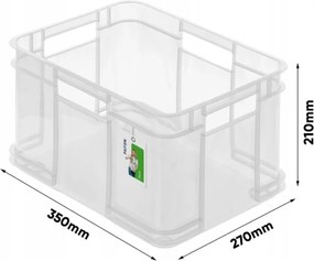 Keeeper Úložný box pro domácnost i dílnu, BRUNO M, 16L, 35 x 27 x 21 cm, transparentní