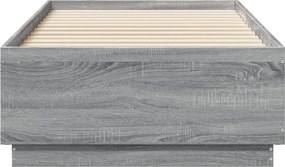 Rám postele šedý sonoma 75 x 190 cm kompozitní dřevo 3209763