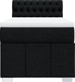 Box spring postel s matrací černá 80 x 200 cm textil 3289204