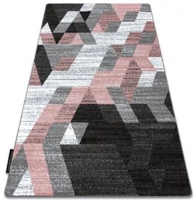 koberec INTERO TECHNIC 3D diamanty trojúhelníky růžový velikost 160x220 cm | krásné koberce cz