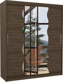 ADRK Furniture Posuvná skříň s zrcadlem KANSAS 180 SW-KAN-CH-180+A340
