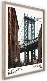 Tištěný obraz s rámem 50x70 cm NY Bridge – Styler
