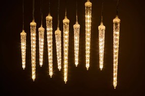 Livarno® Světelný LED řetěz s rampouchy, 148 LED (teplá bílá)