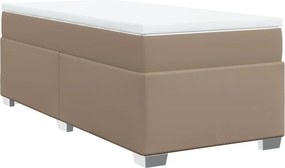Box spring postel s matrací cappuccino 100x200 cm umělá kůže 3285200