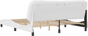 Rám postele bez matrace Hvar bílý 180x200 cm umělá kůže 3208017
