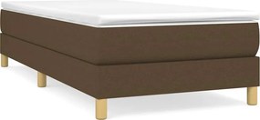 Rám postele s boxspringem tmavě hnědá 80 x 200 cm textil 3120569