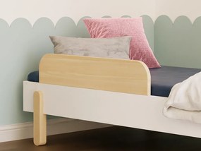 Benlemi Jednolůžková postel NOVA 90x200 cm Zvolte barvu: Pastelově růžová, Zvolte zábranu: Se zábranou, Zvolte nohy: Rovné nohy
