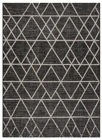 koberec SIZAL FLOORLUX 20508 Černá / stříbrný TROJÚHELNÍK velikost 160x230 cm | krásné koberce cz