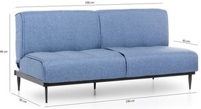 Hanah Home Rozkládací pohovka ANTON modrá 859FTN1336