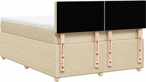 Box spring postel s matrací krémová 160x200 cm textil 3287526