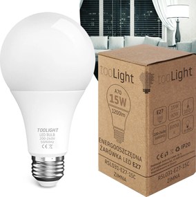 Toolight Toolight, LED žárovka E27, 15W, 1200lm, 6000K studená bílá, RSL031, OSW-20016