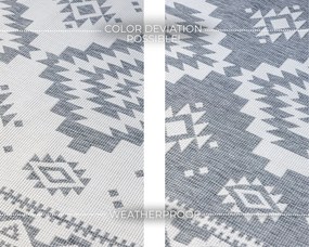 ELLE Decoration, Kusový koberec Gemini 106018 Silver z kolekce Elle – na ven i na doma, 120x170, šedá, chodba / předsíň