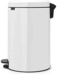 Bílý nášlapný ocelový odpadkový koš 20 l NewIcon – Brabantia