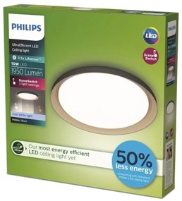 Philips - LED Stmívatelné stropní svítidlo PEBBLO LED/10W/230V 4000K černá